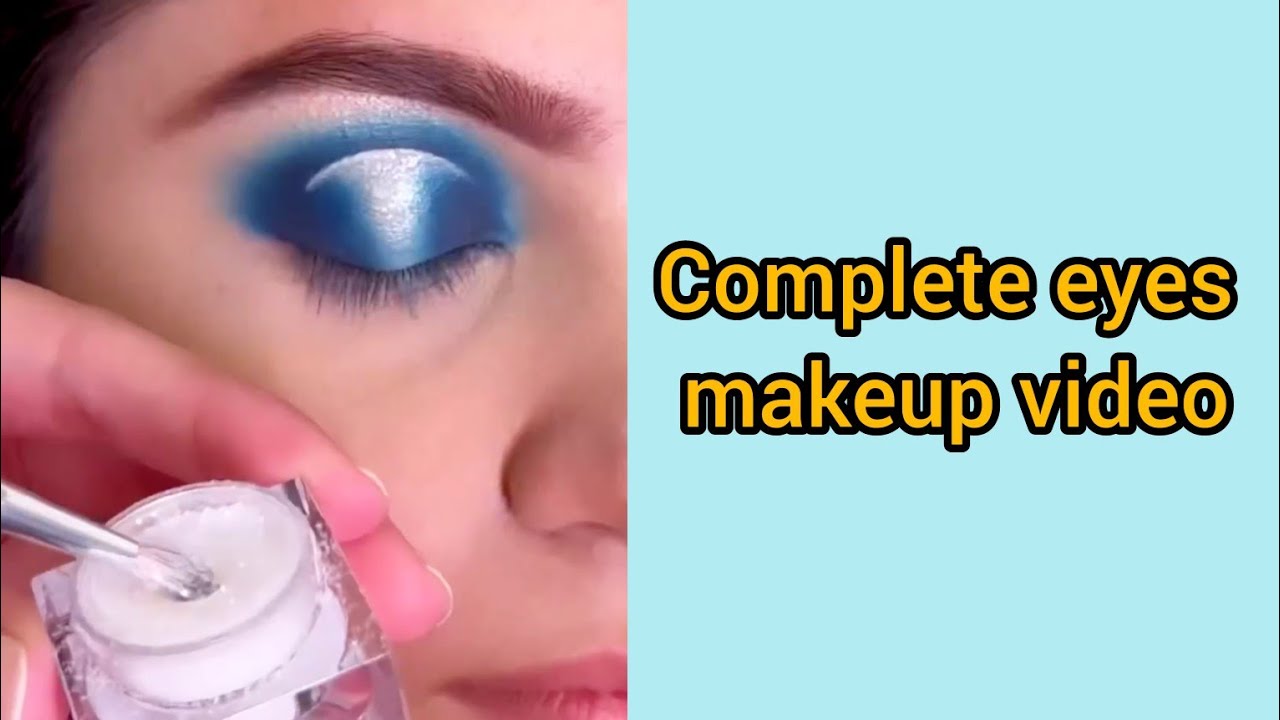 Beautiful eye makeup tutorial l blue eye makeup#trendy makeup# ...