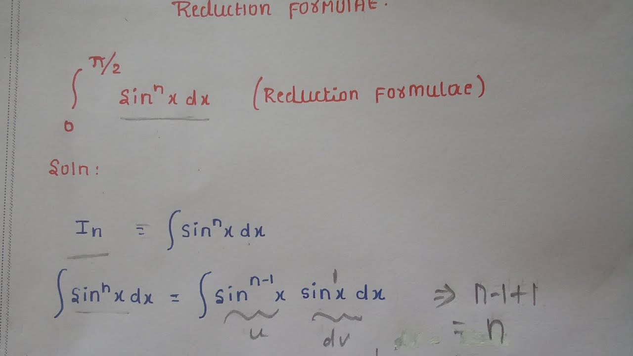 reduction formula - YouTube