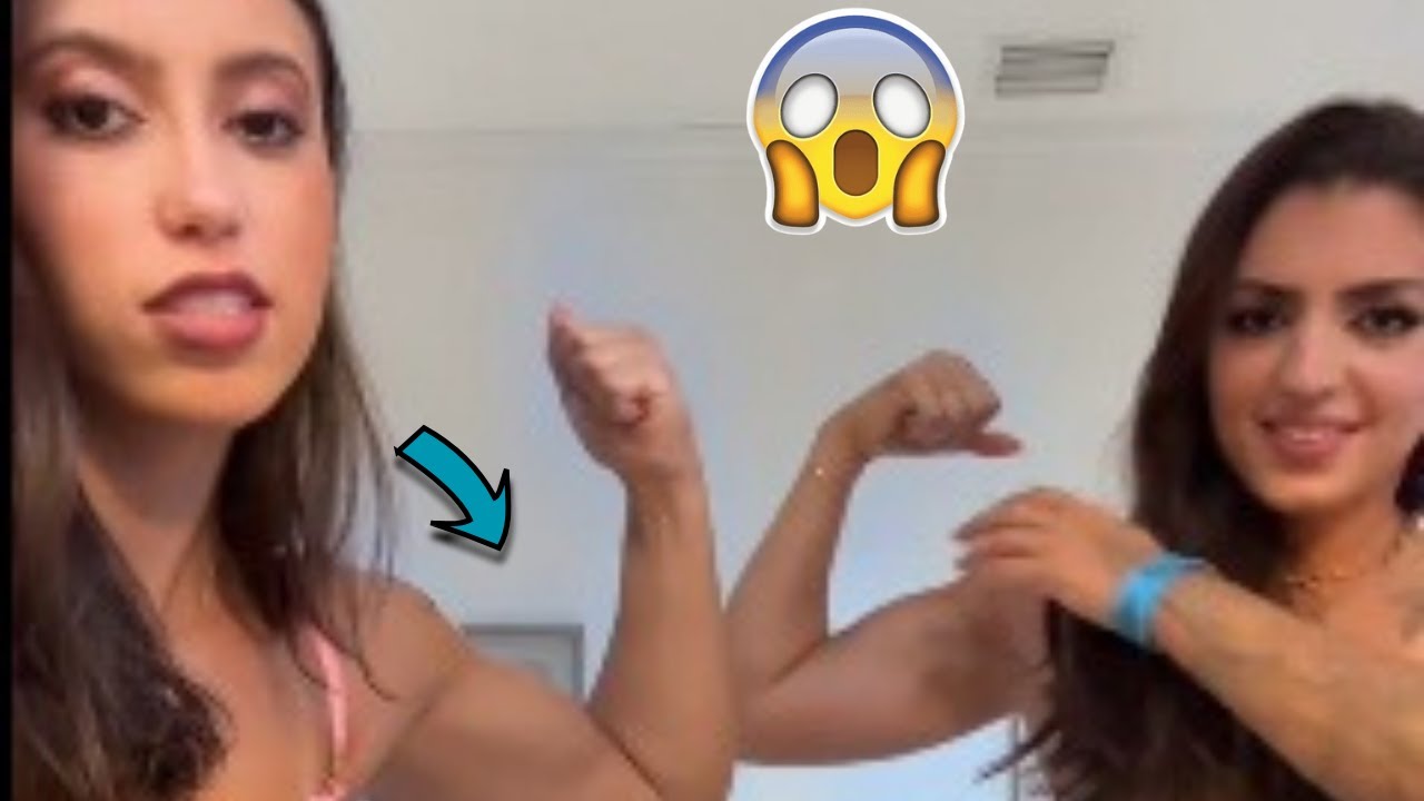 Girls comparing their biceps!! - YouTube