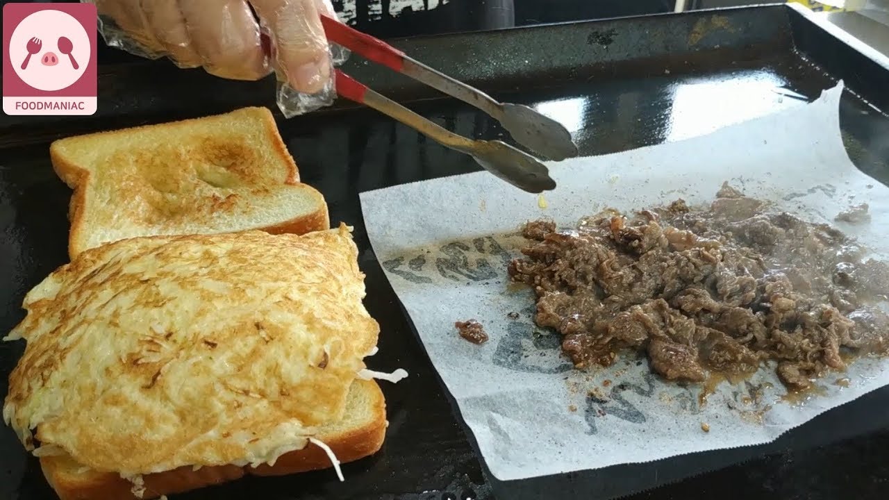 부천역 │ 진짜 소불고기 토스트 (Beef bulgogi toast) │ 한국 길거리 음식 │ Korean Street Food ...