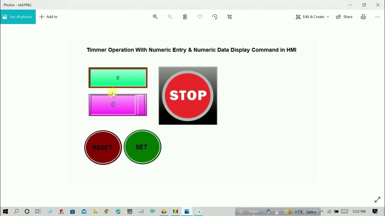 Timmer with Numeric entry & Numeric Data Display Command in Delta (DOPSOFT) HMI - 5th Lecture ...