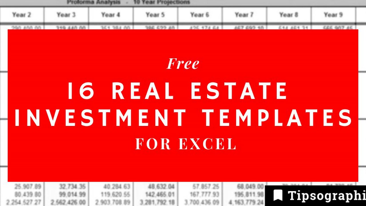 Free Real Estate Investment Spreadsheets - 16 Incredible Real Estate ...