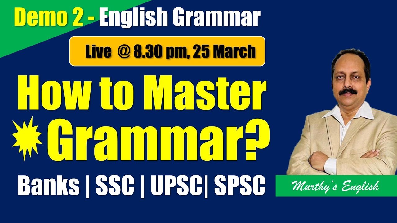 How to Master Grammar. Foundation Course for Banks and SSC Exams. - YouTube