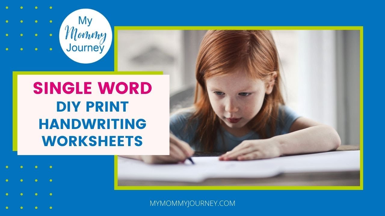 DIY Handwriting Worksheet Print Single Word YouTube diy-handwriting-worksheet-print-single-word-youtube