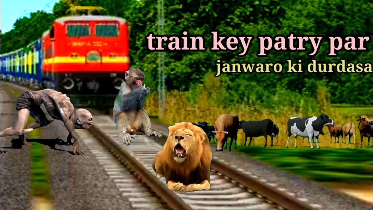 train ki Patari per janvaron ka Khatra#vfxvideo#comedyvideo # ...