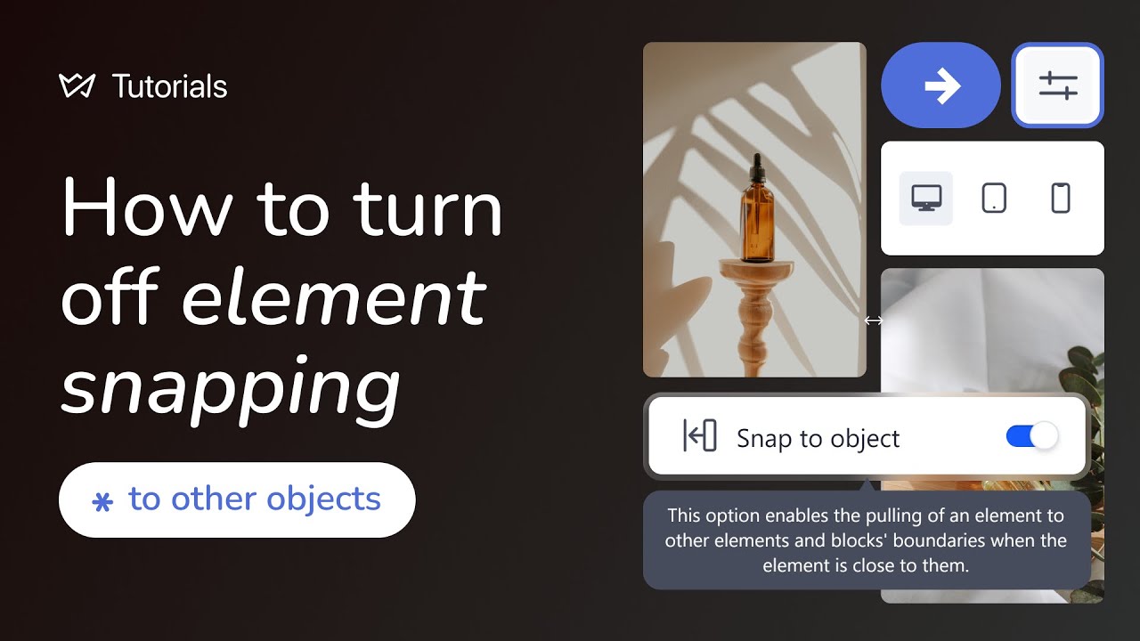 How to turn off element snapping to other objects - YouTube