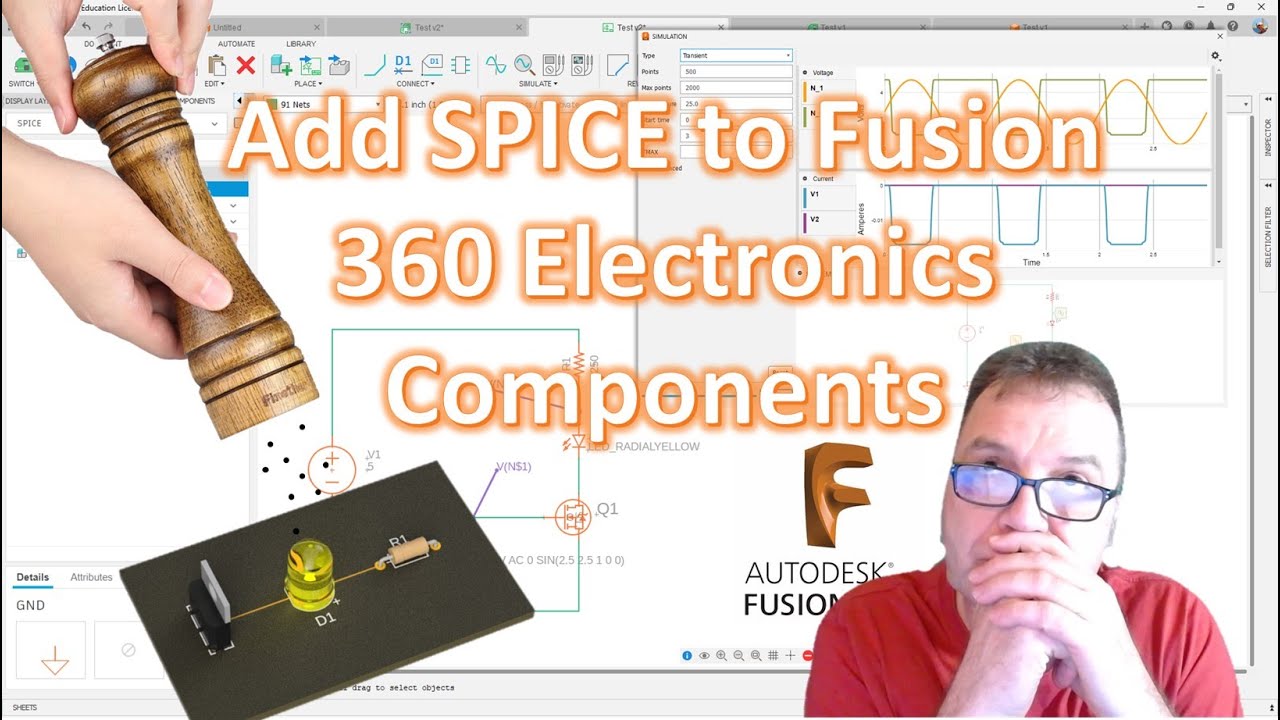 How to Add SPICE Models to Fusion 360 Electronics Components - YouTube