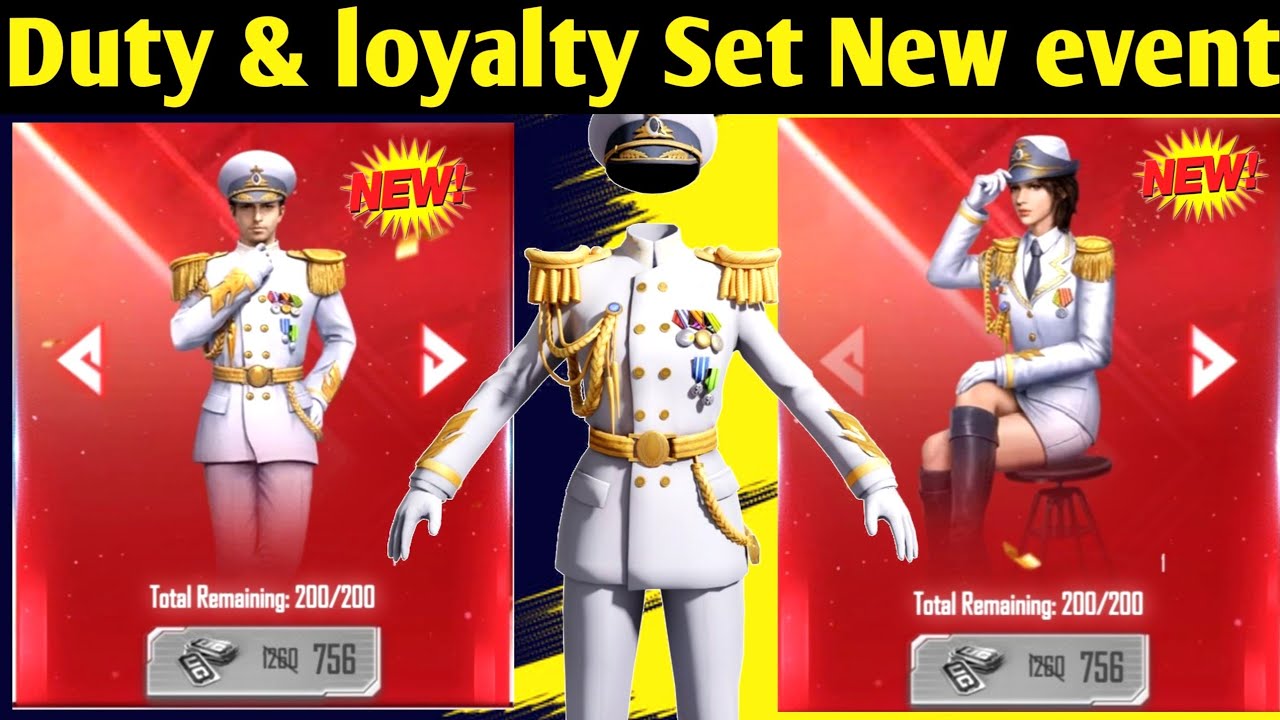 PUBG Mobile New event Get Duty & loyalty Set Upgradable gun skin in ...