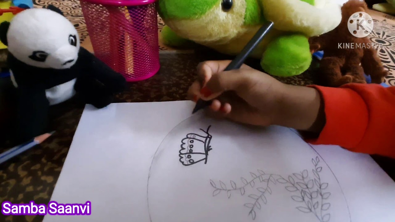 Drawing || Samba Saanvi || Easy Drawing || Drawing in Circle - YouTube