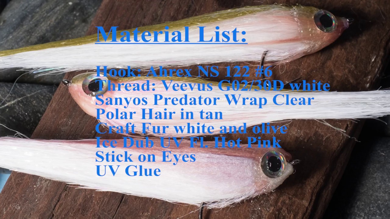 Fly Tying Craft Fur Baitfish Saltwater Streamer for Striper Sea Bass ...