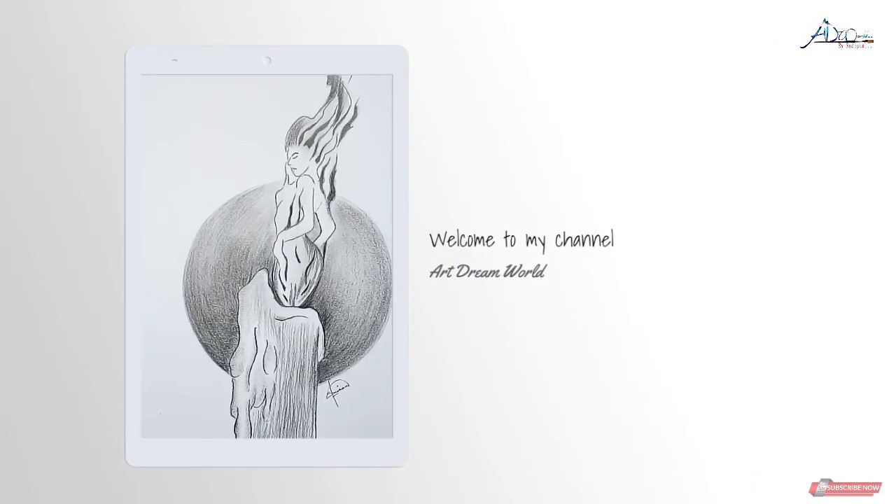 How to draw pencil drawing sad girl &candle/burning her exist double ...