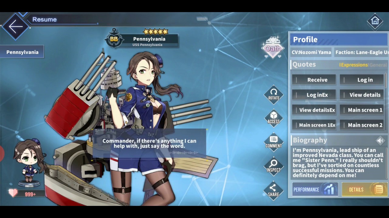 Pennsylvania EX Lines - Azur Lane EN - YouTube