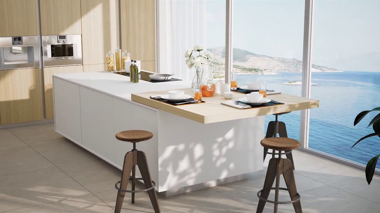 Atim Snack Top Sliding Table Top - YouTube