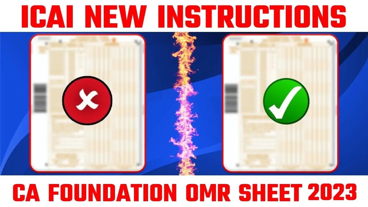 ICAI New Instructions | CA Foundation June 23 OMR Sheet | How to Fill ...
