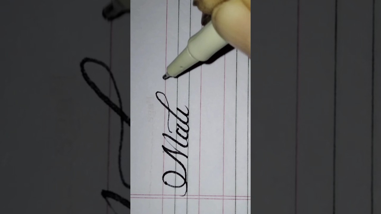 Beautiful cursive English handwriting,👉 Malik Sahab, #malik #shorts # ...