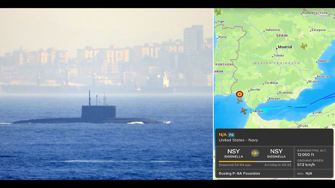 Russian Submarine Novorossiysk Leaking Fuel in the Med! Forced to ...