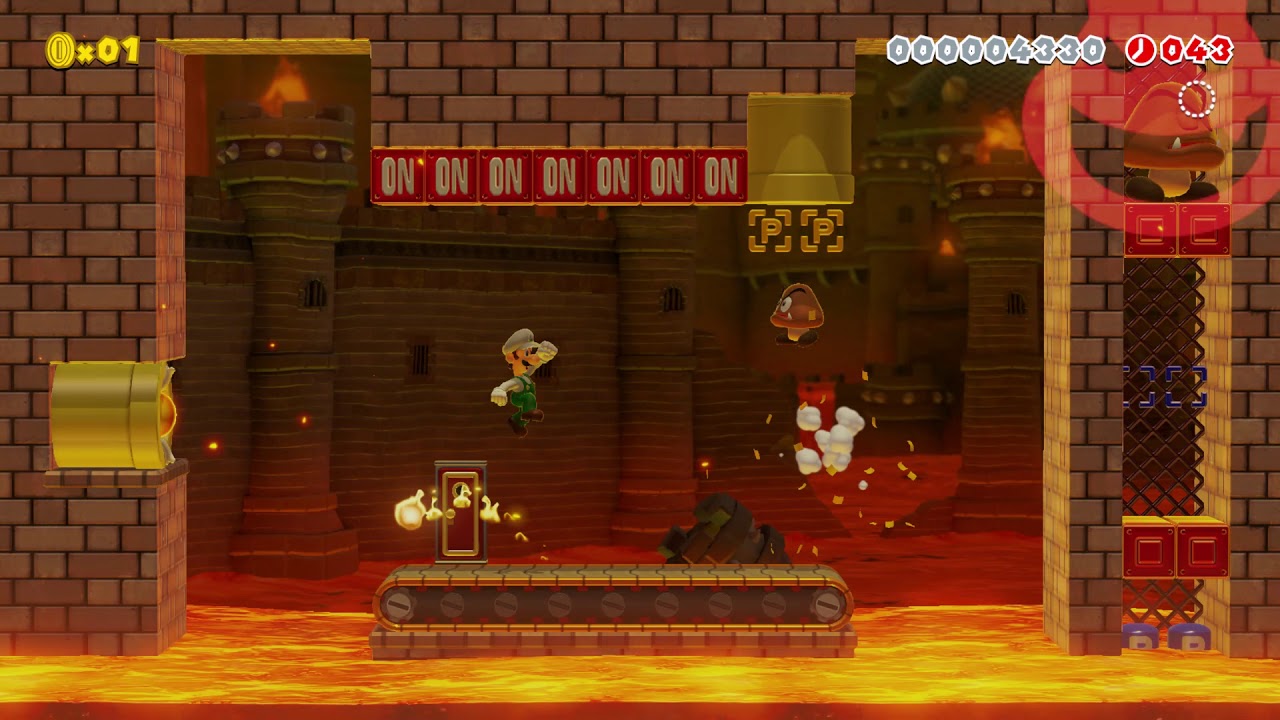 Super Mario Maker 2 Level Showcase: Giga Goombas Assembly Line - YouTube