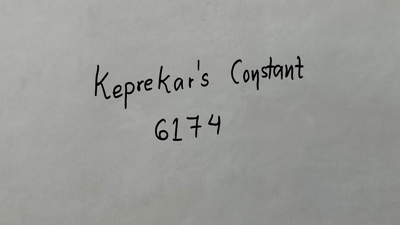 The Most MIND-BLOWING Math Concept (Keprekar's Constant) # ...