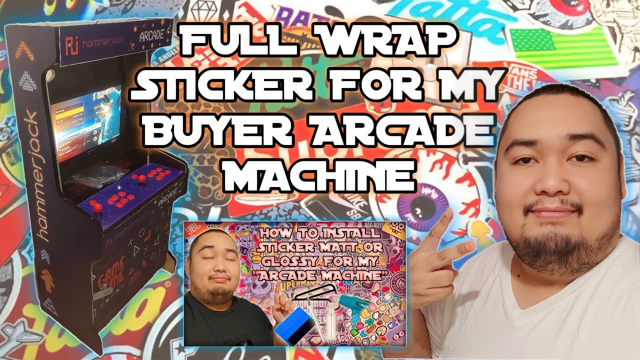 HOW TO QUICK WRAP STICKER SET FOR ARCADE MACHINE - YouTube