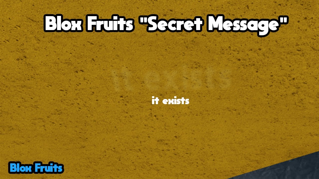 Blox Fruits "Secret Message" Theory | Blox Fruits - YouTube