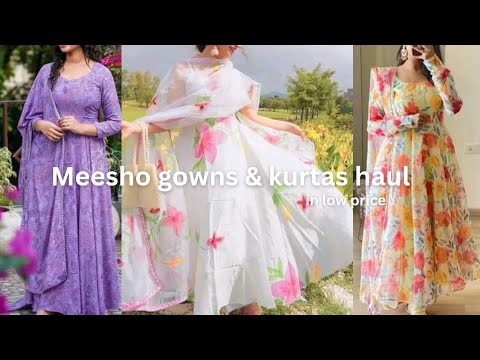 meesho gowns & kurta sets with codes and prices || Reny cloud - YouTube