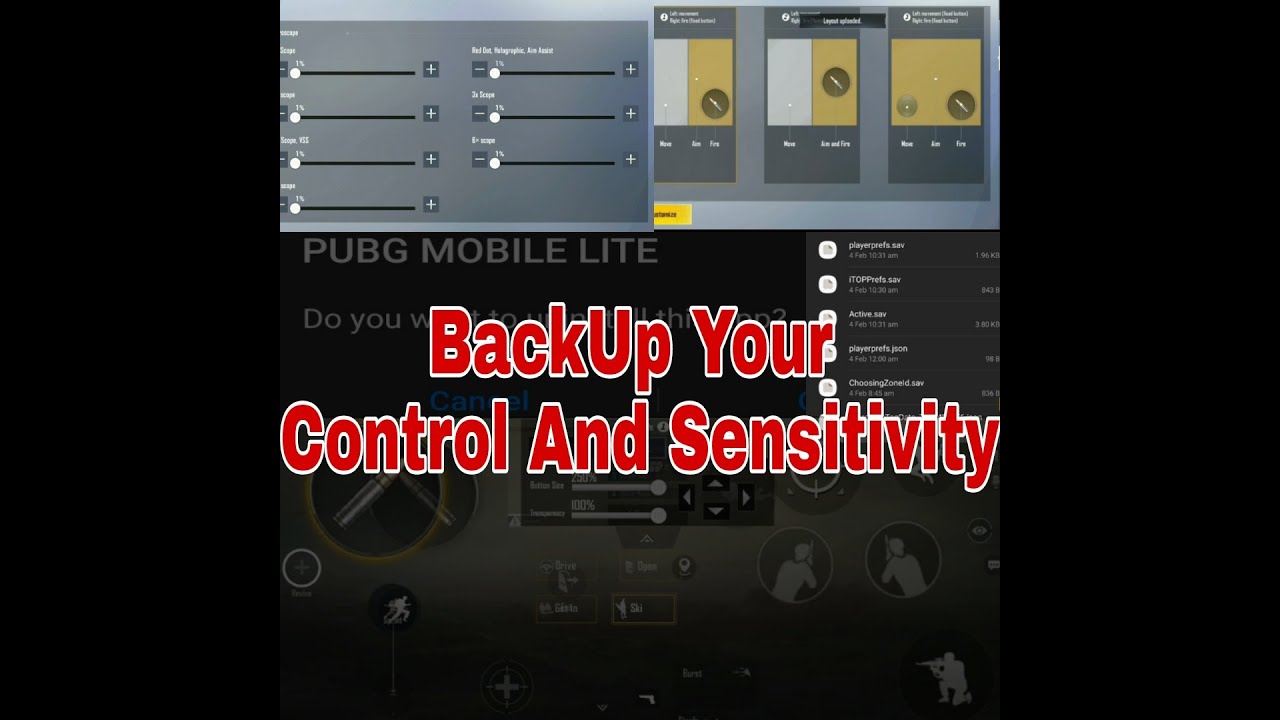 How to Backup and Recover PUBG Mobile Lite Sensitivity and Controls ...