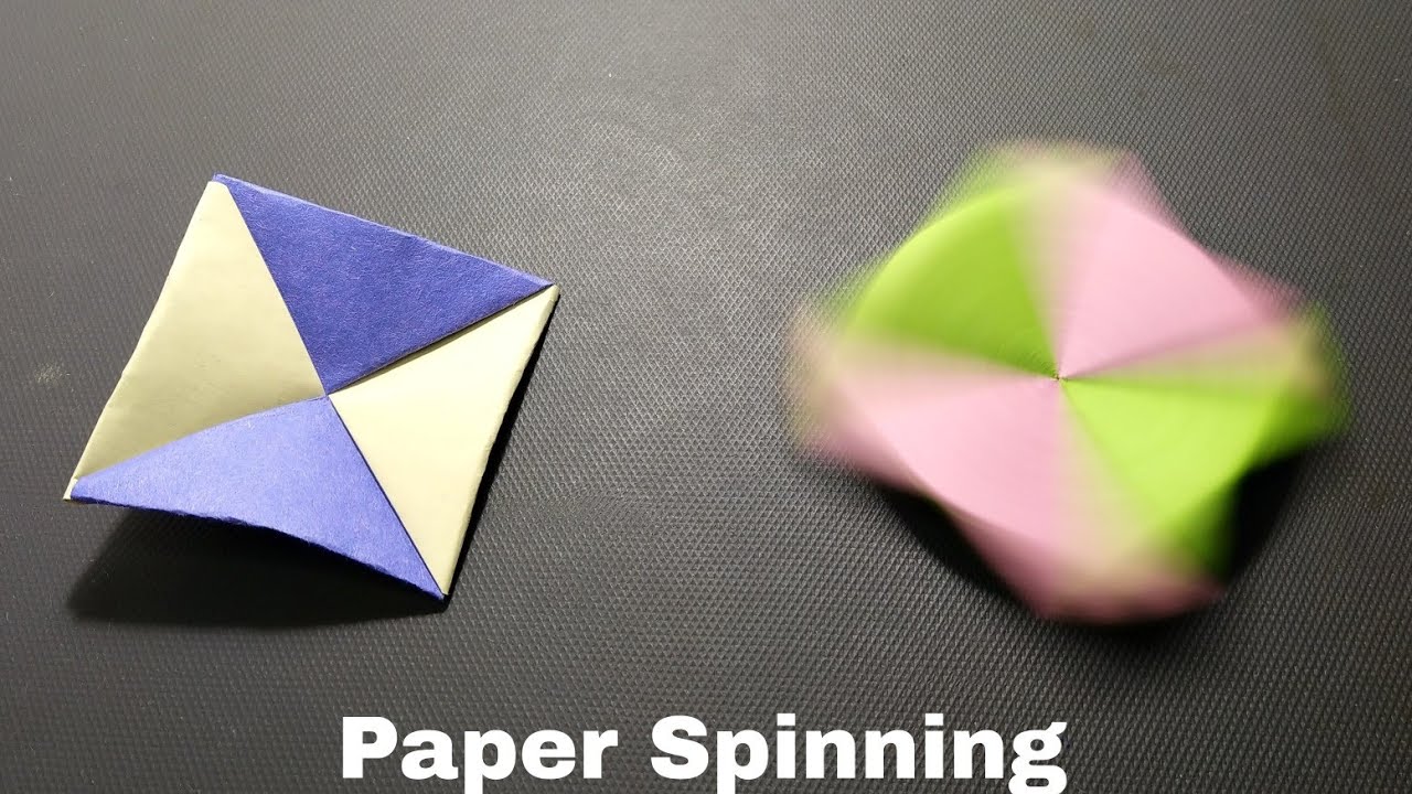 Paper Spinning | how to make Paper spinner fun easy tutorial - YouTube
