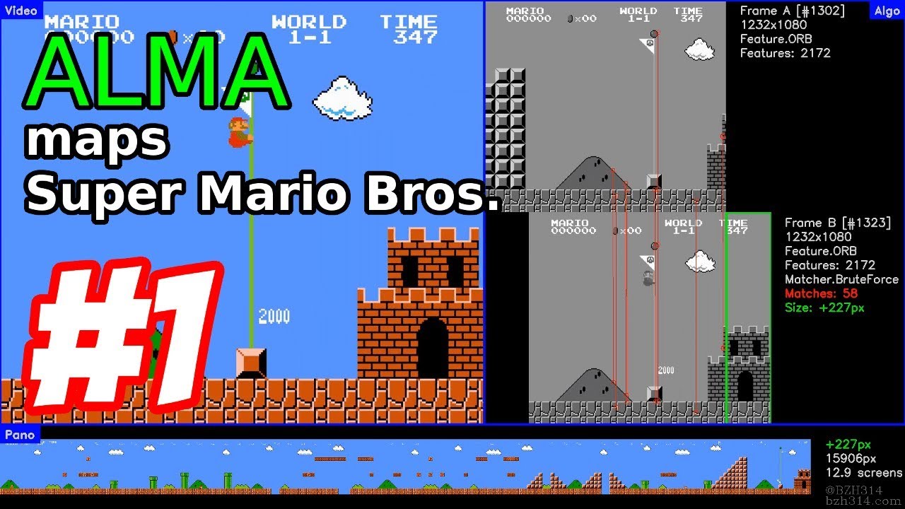 Super Marios Bros. - NES - World 1-1 - Automated Level MApper (ALMA ...