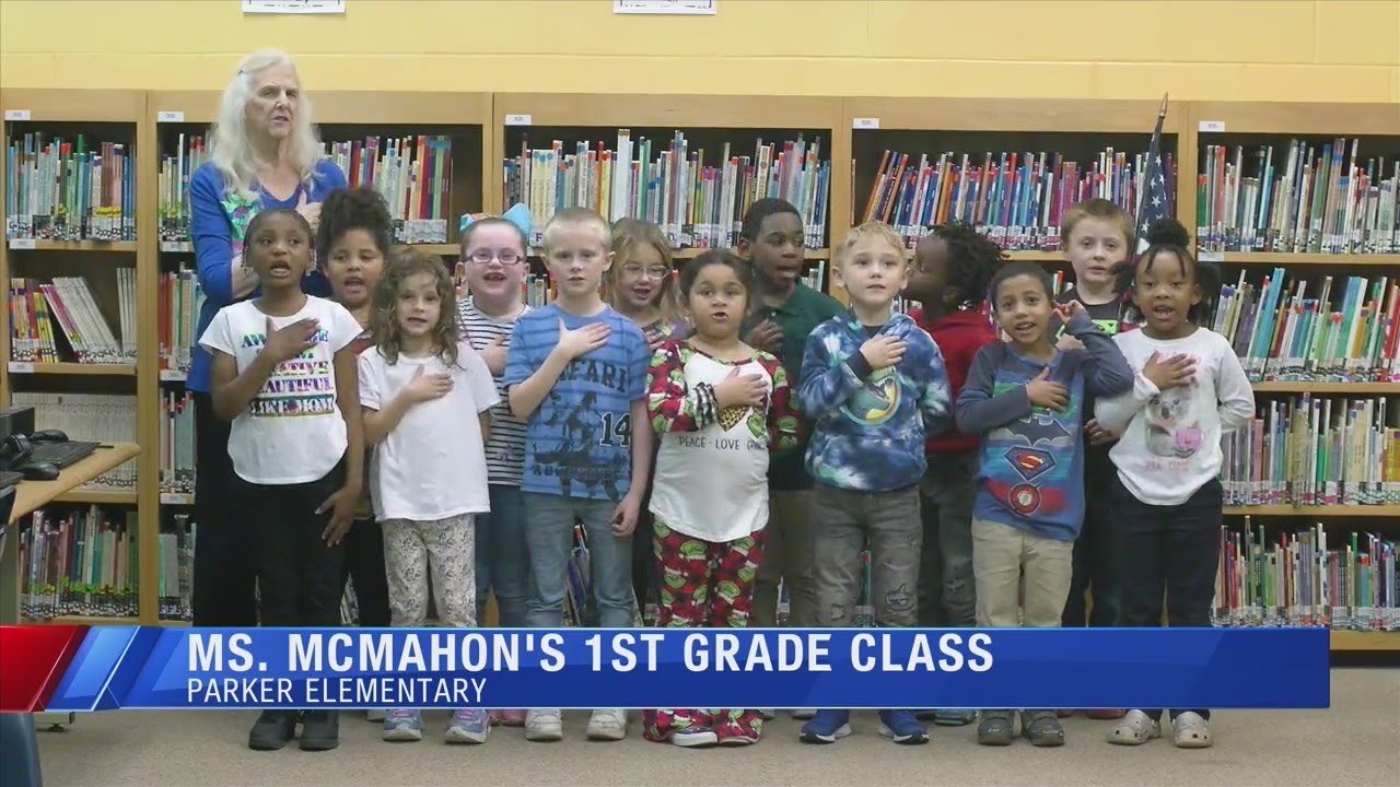 The Daily Pledge: Ms. McMahon's First Grade Class - YouTube
