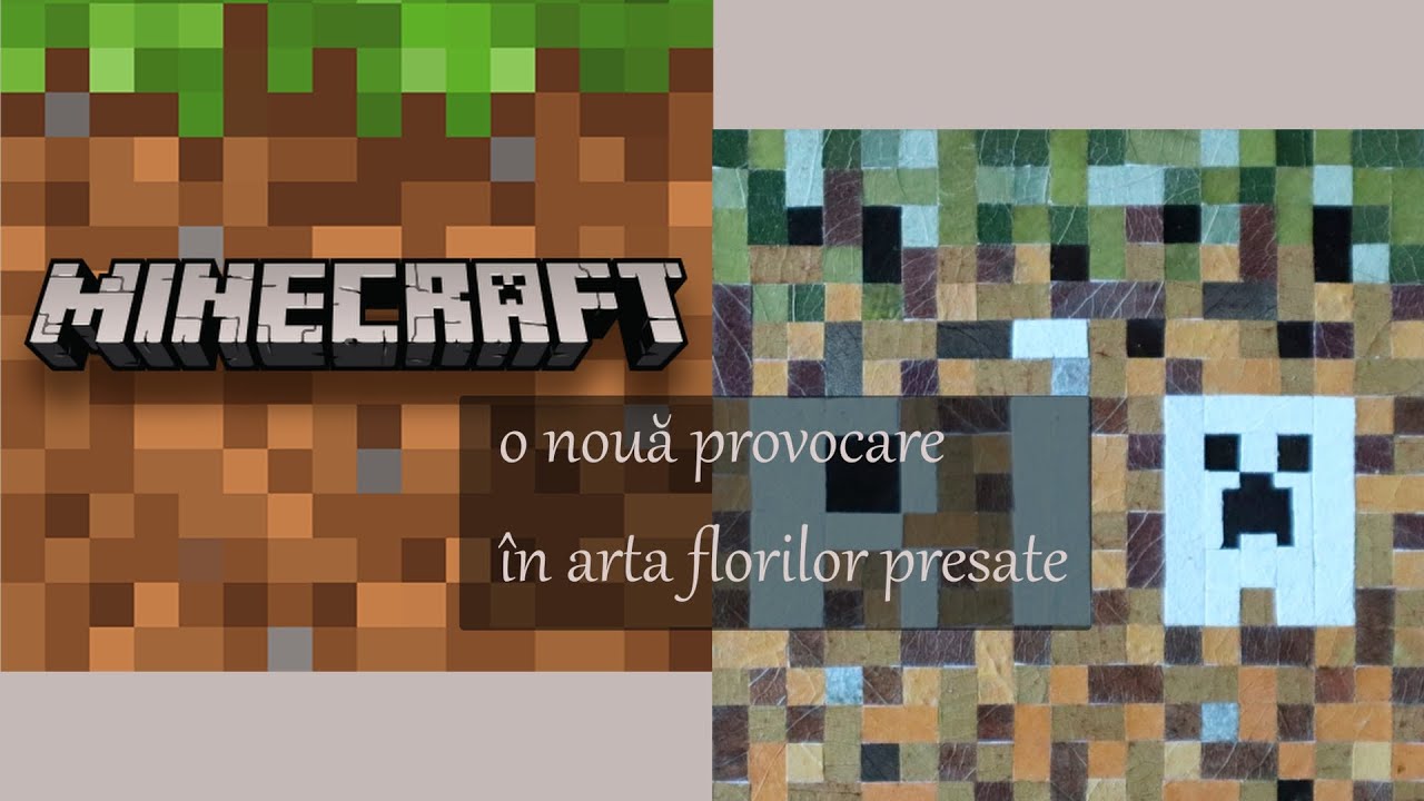 Tabloul Minecraft, o nouă provocare în lucrul cu flori presate | How ...