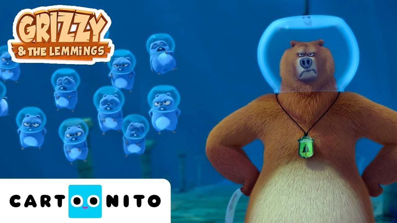 Grizzy e os Lemingues | Aventura subaquática | Cartoonito - YouTube