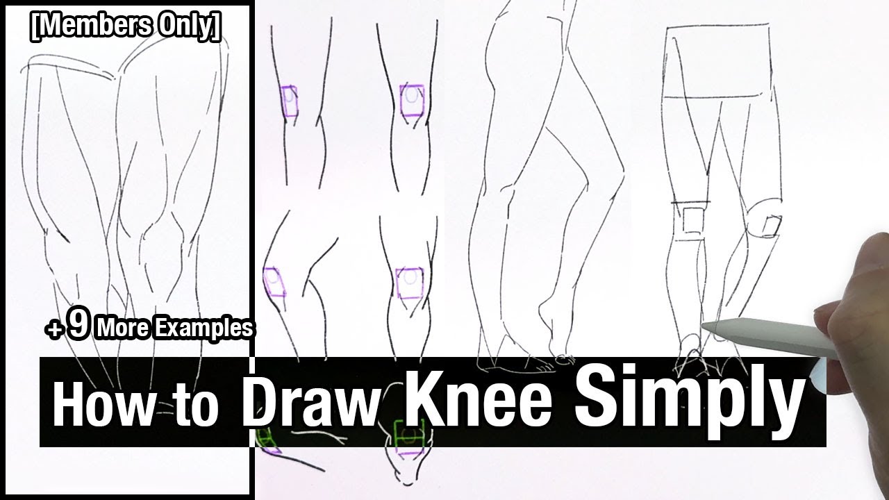 How to Draw a Knee Simply (for Beginners) - YouTube