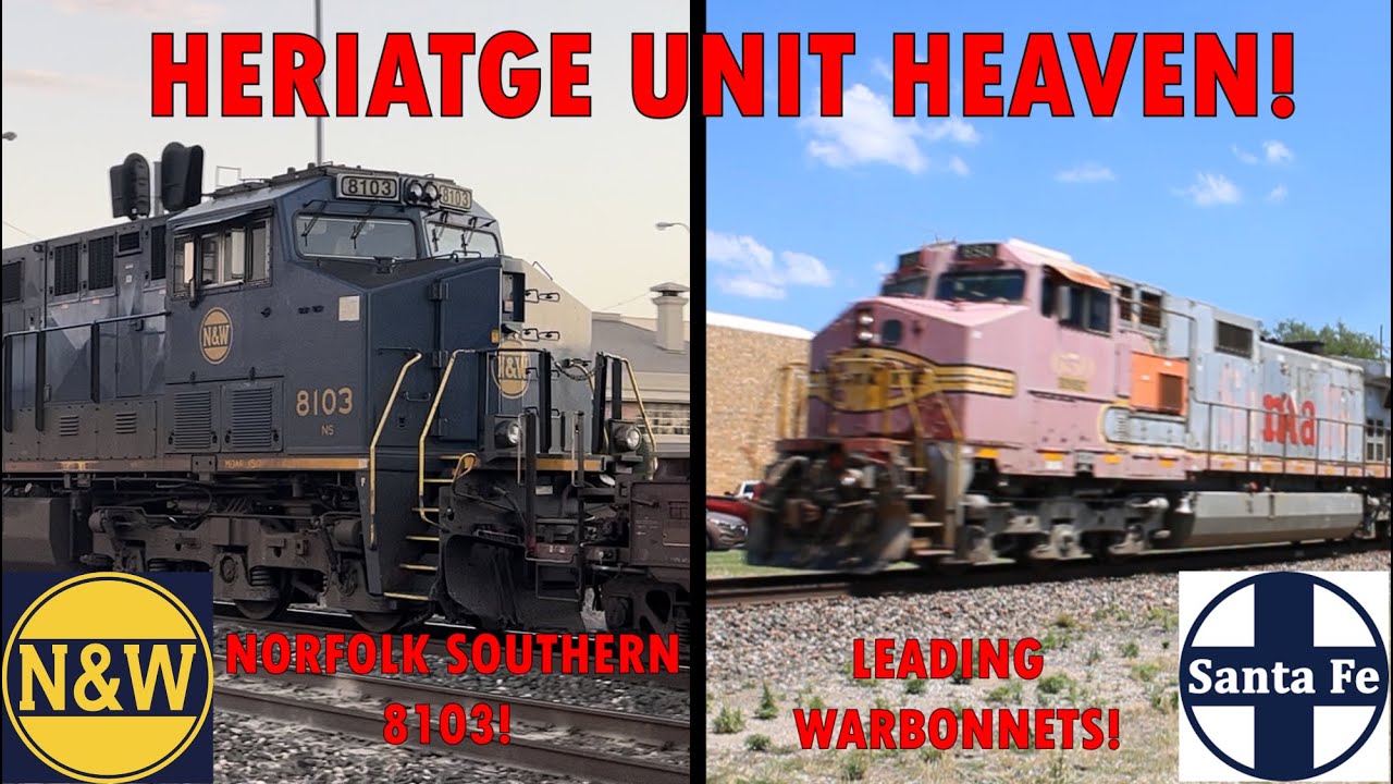 The N&W heritage unit, and a GIANT local freight! - YouTube