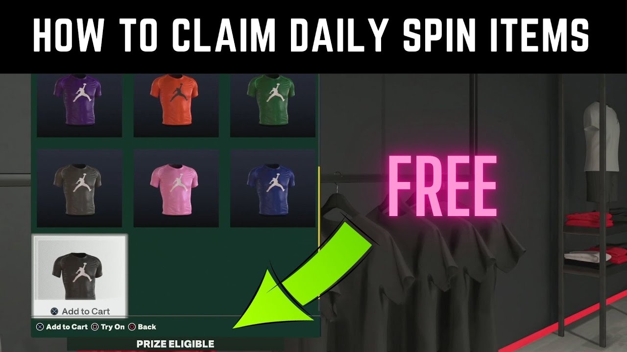 HOW TO CLAIM DAILY SPIN ITEMS FROM JORDAN, SWAGS, & NBA STORES NBA 2K25 ...
