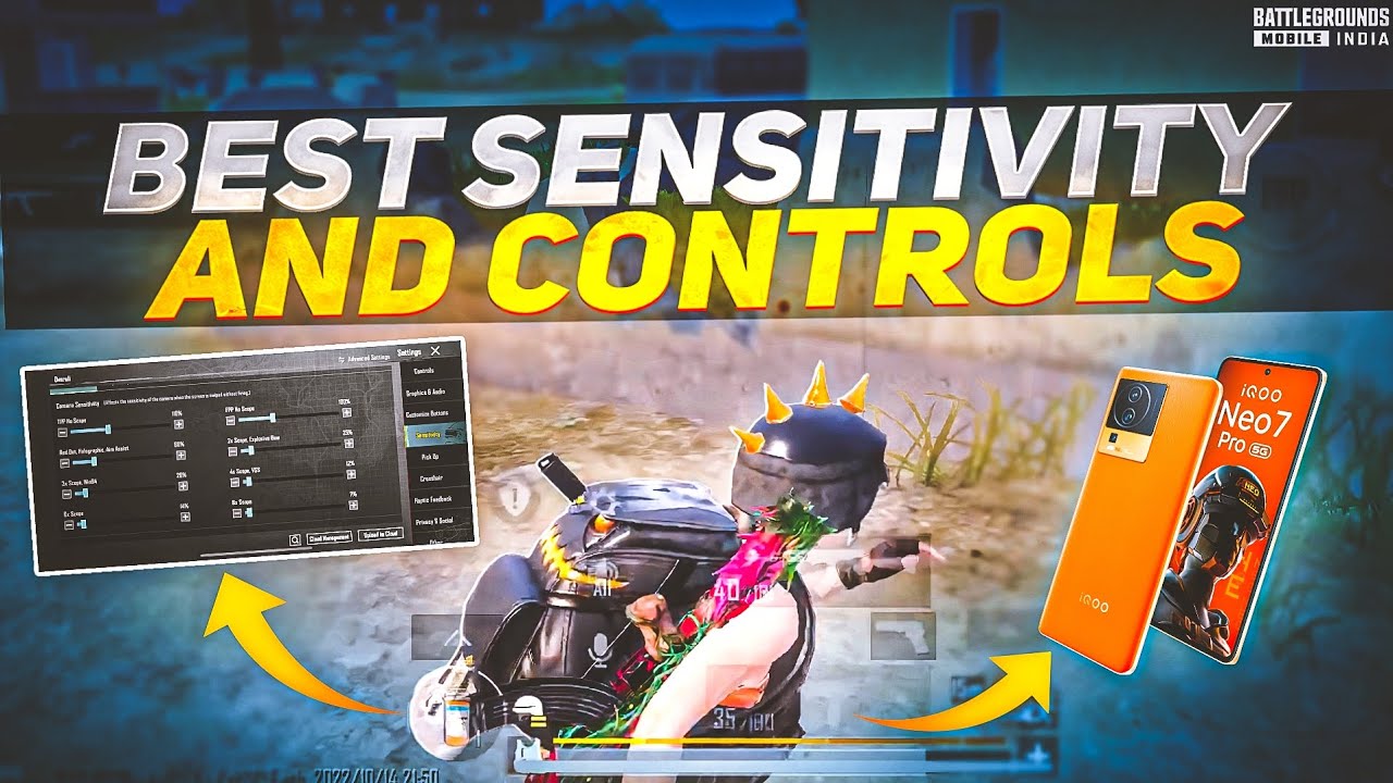 BEST SENSITIVITY AND CONTROL 🔥 FOR IQOO NEO 7 PRO PUBG/BGMI IQOO NEO 7 ...