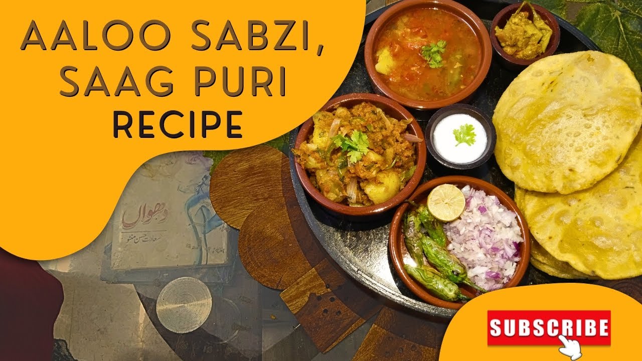 Aloo sabzi, Saag puri recipe 🧑‍🍳 - YouTube
