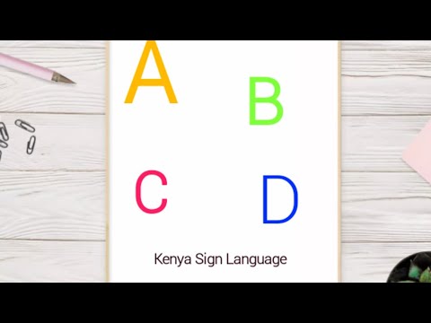 Alphabets in Kenya Sign Language - YouTube