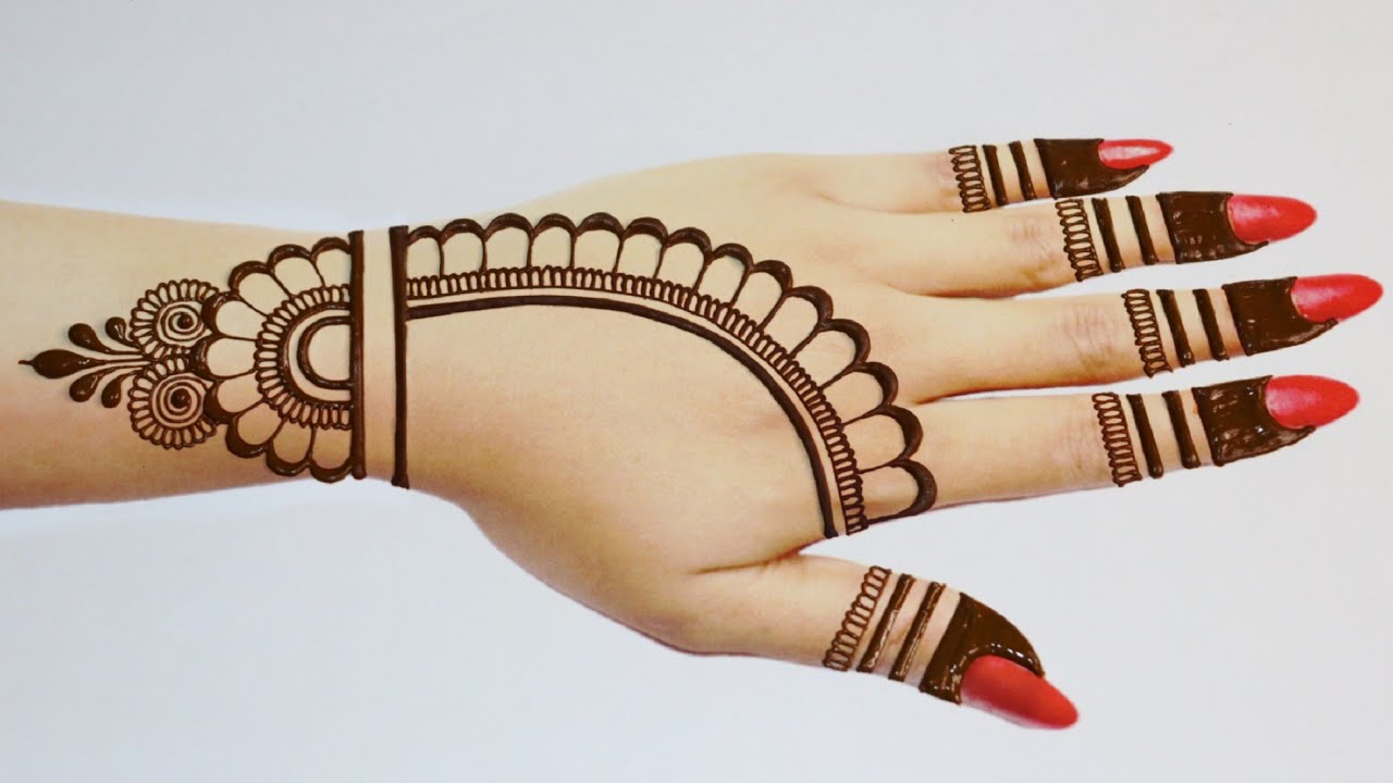 Easy Simple Backhand Mehandi design|Mehandi ka design|Stylish Mehndi ...