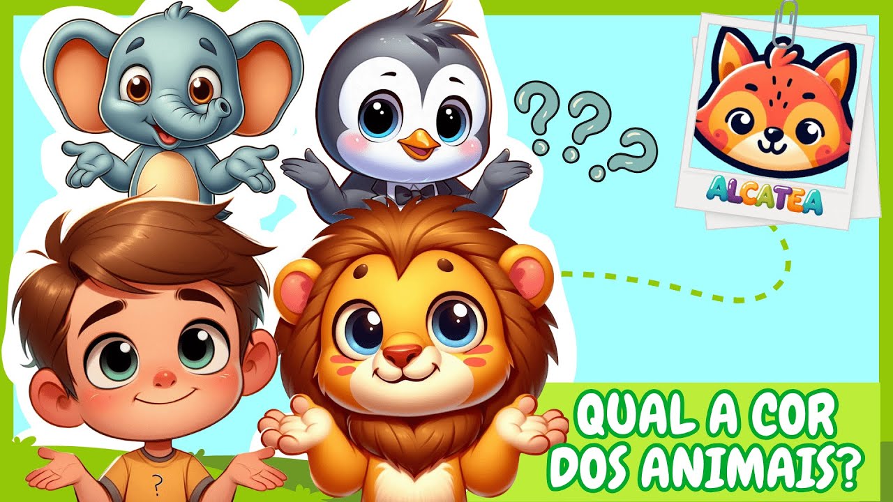 QUAL É A COR DOS ANIMAIS? Descubra as Cores com os Bichinhos! - YouTube