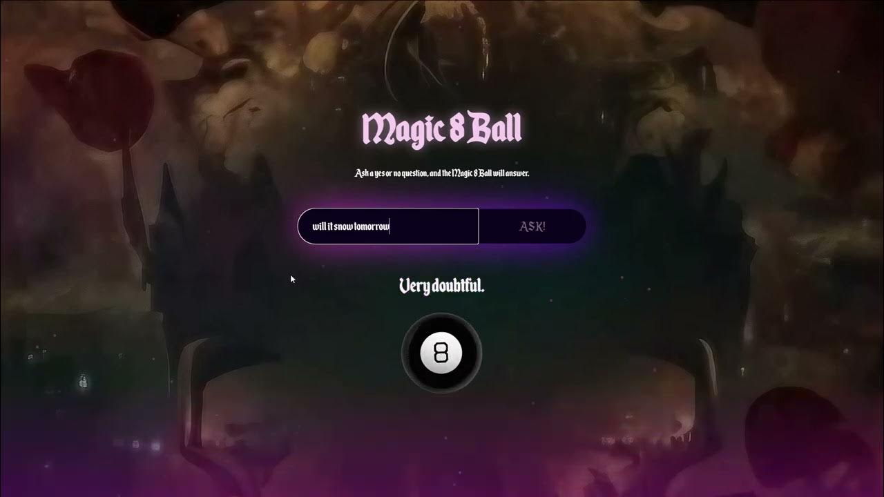CSE 110 Magic 8-ball project made with ChatGPT - YouTube