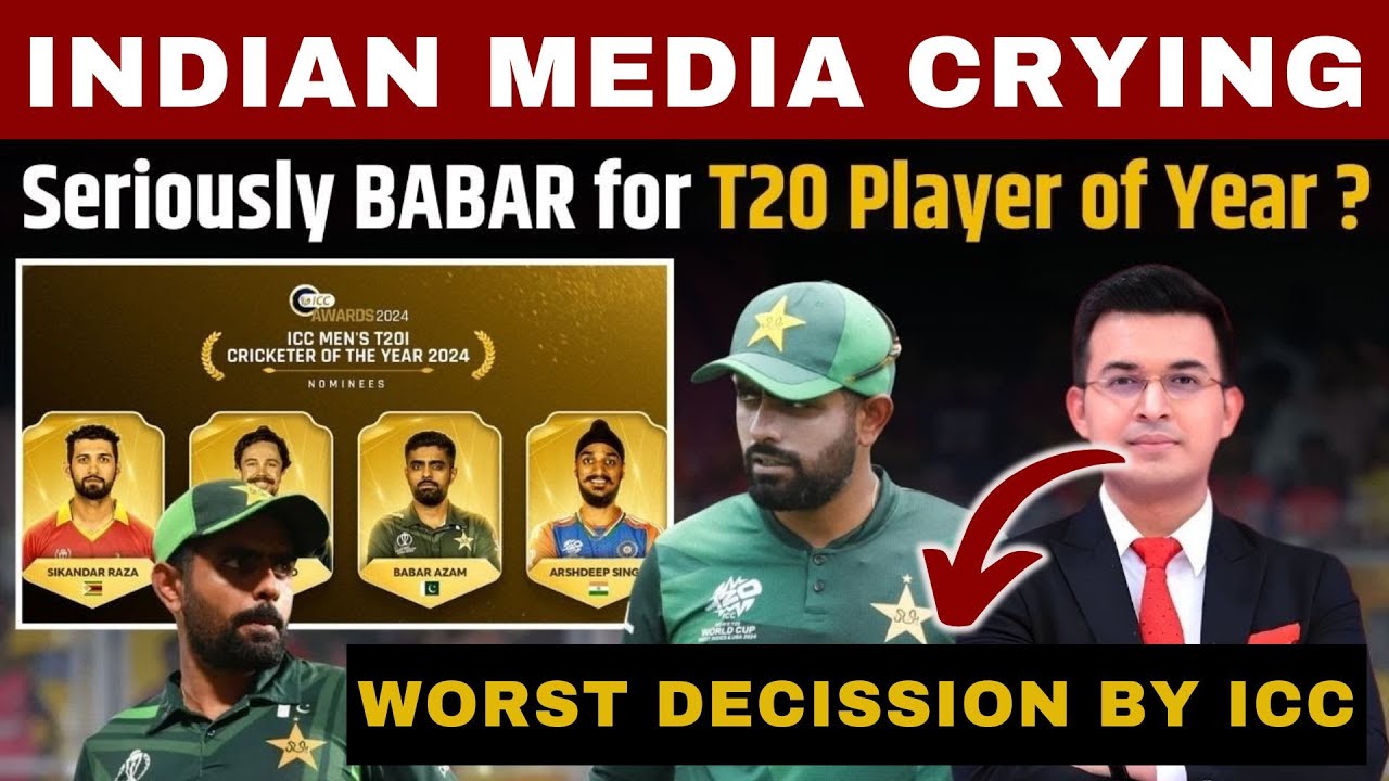 INDIAN MEDIA CRYING OVER BABAR AZAM NOMINATED AS ICC MEN'S CRICKETER OF ...