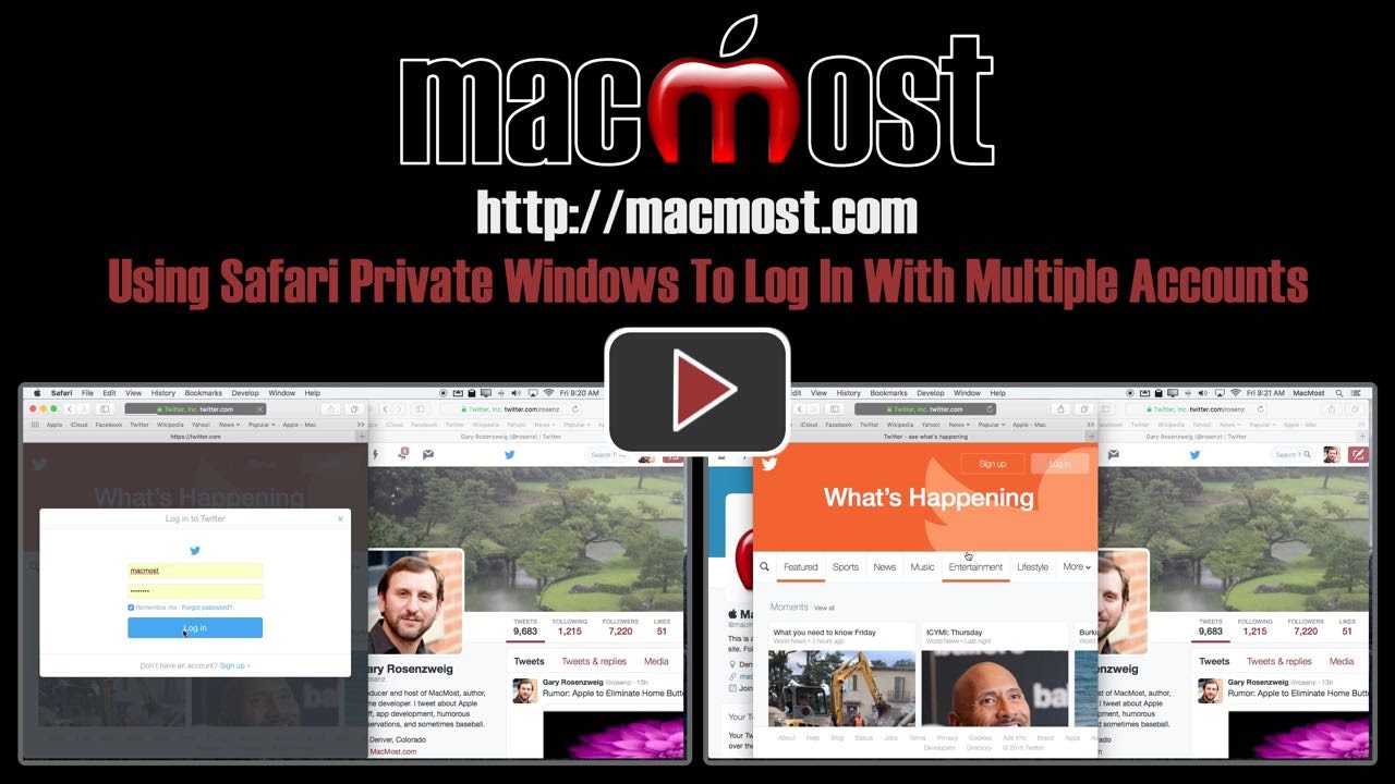 Using Safari Private Windows To Log In With Multiple Accounts (#1229 ...