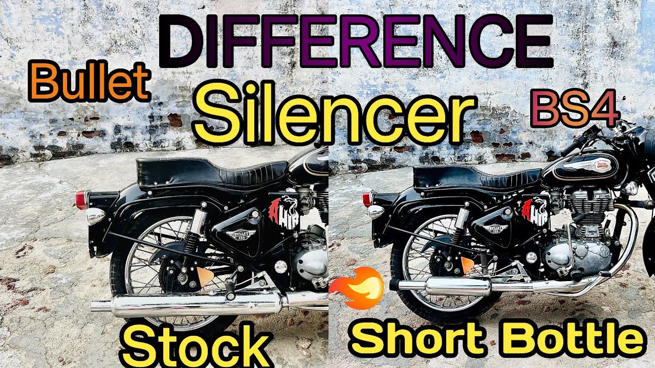 DIFFERENCE STOCK AND SHORT BOTTLE SILENCER in BULLET BS4🔥 - YouTube