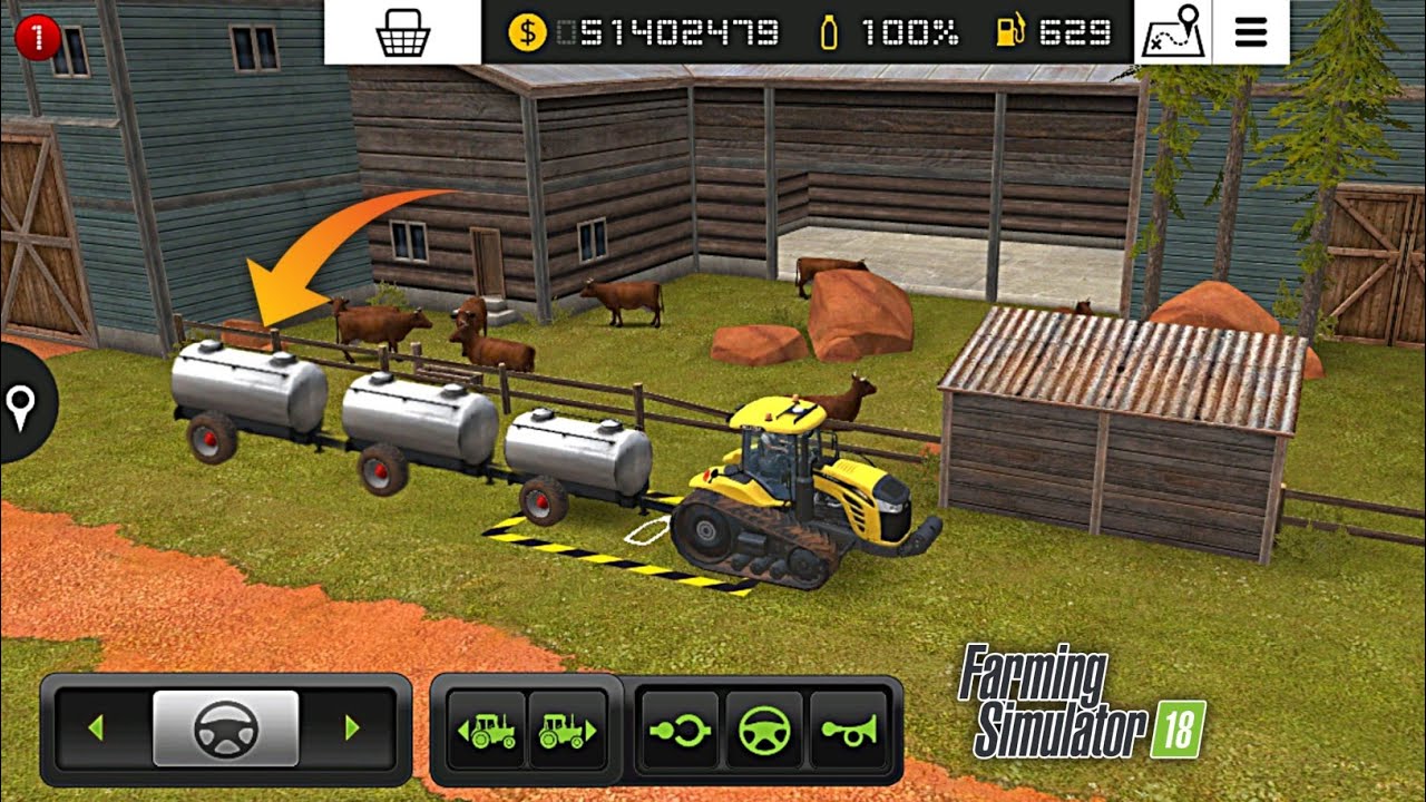 Triple Milk Tank In Farming Simulator 18 | Fs 18 Mobile Gameplay ...