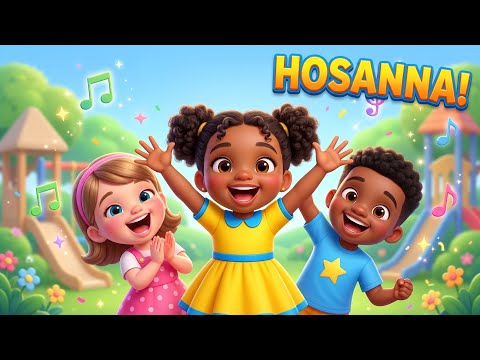 Hosanna! 🙌 | Afrobeat Gospel Kids Praise & Worship Song | KidsGoBible
