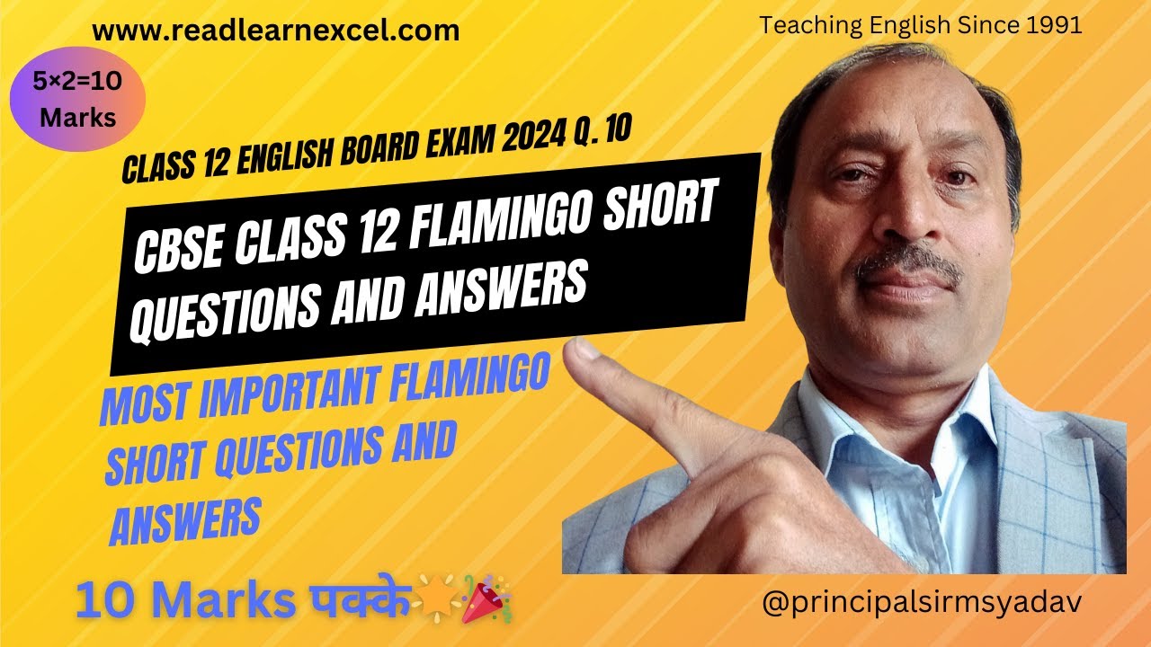 CBSE Q. 10 Class 12 Flamingo Short Questions and Answers |10 Marks ...