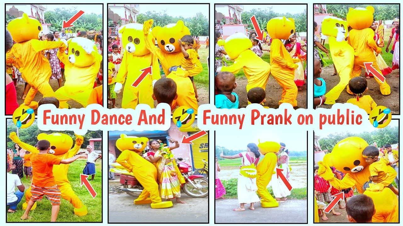 🤣Funny Dance And🤣 Funny Prank On Public🤣Teddy Prank On Cute Girls🤣 ...