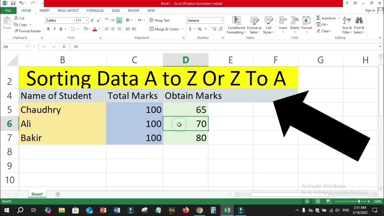 Easy Way to Sort Data in Excel | How to Sort Large Data Base in Ascending and Descending # ...