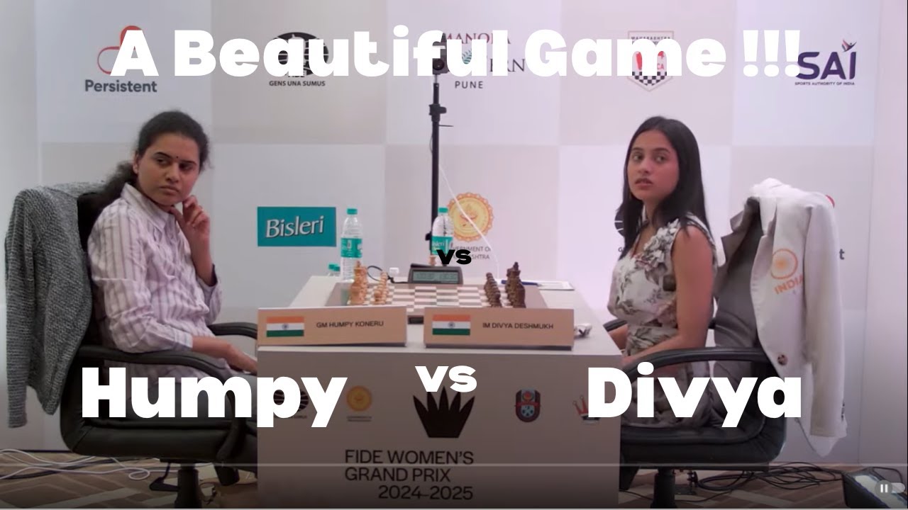 FIDE Women's Grand Prix 2024 2025 Pune Round 3 Koneru Humpy vs Divya Deshmukh - YouTube