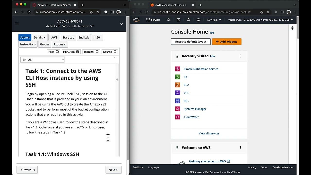 AWS Academy Cloud Operations (SysOps) Module 8: Activity 8 - Work with ...
